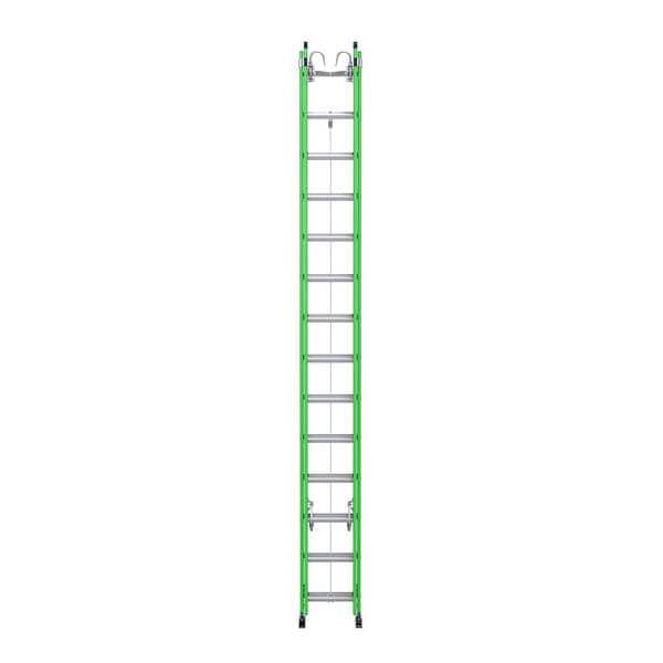 Werner 28 ft Fiberglass Extension Ladder, 375 lb Load Capacity B7128 ...