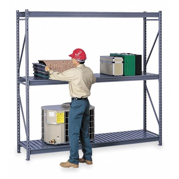 Tennsco Starter Bulk Storage Rack, 48 in D, 96 in W, 3 Shelves 6940 | Zoro