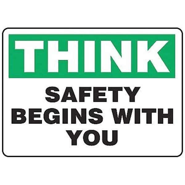 Accuform Motivational Safety Sign, 7" H, 10" W, Vinyl, Rectangle ...