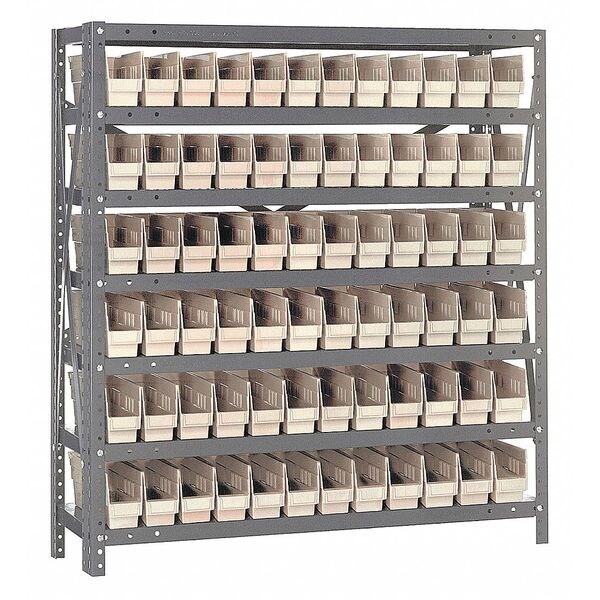 Quantum Storage Systems Steel Bin Shelving, 36" W x 39" H x 12" D, 7 ...