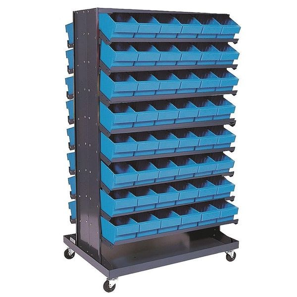 Quantum Storage Systems Steel Mobile Pick Rack, 36 in W x 60 in H x 24 ...