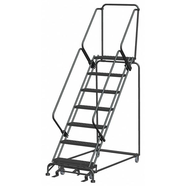 Ballymore 103" H Steel Rolling Ladder, 7 Steps, 450 lb. Load Capacity ...