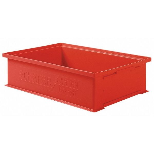 Ssi Schaefer Straight Wall Container, Red, High Density Polyethylene, 0 ...