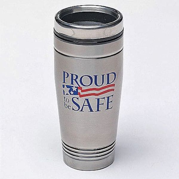 Quality Resource Group Travel Mug, Proud To Be Safe, 18 oz. 3771 | Zoro