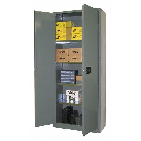 Securall Storage Cabinet, 18 ga., 72 In. H, 36 In. W SS172 GRAY | Zoro