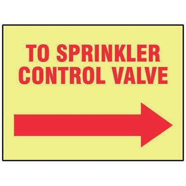Accuform No Header, To Sprinkler Control Valve, 14" W x 10" H ...