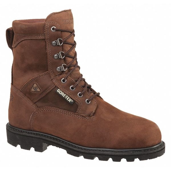 Rocky Size 12 Men's 8 in Work Boot Steel Work Boot, Brown FQ0006223 | Zoro