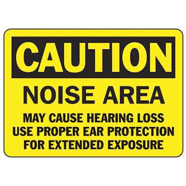 Accuform Caution, Noise Area May Cause Hearing Loss Use Proper Ear ...