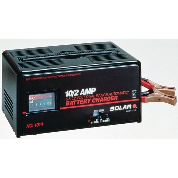 Solar Battery Charger, Automatic, 12V, 10A 1014C | Zoro