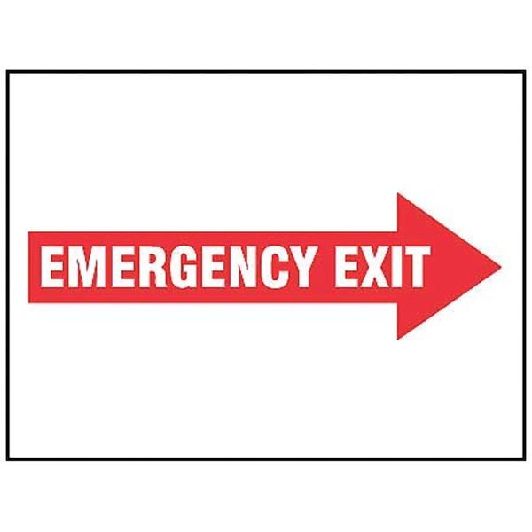 Accuform Exit Sign, Emergency Exit, 7"X10 MEXT559VP | Zoro