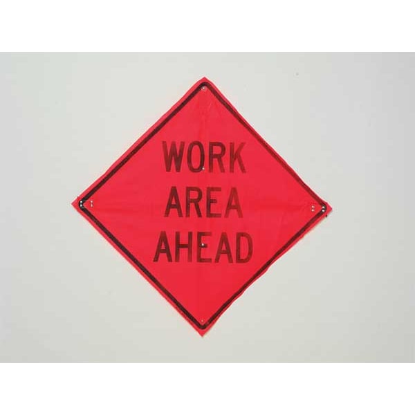 Eastern Metal Signs And Safety Work Area Ahead Traffic Sign, 36 in W ...