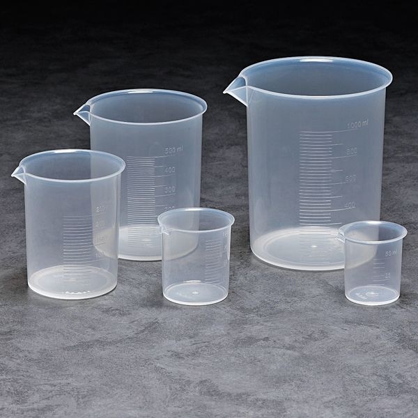 Zoro Select Beaker Set, Plastic, 5 Beakers BPSET5 | Zoro