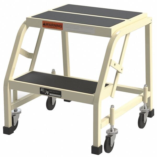 Ega 20" H Steel Rolling Step, 2 Steps, 450 lb. Load Capacity F010 | Zoro