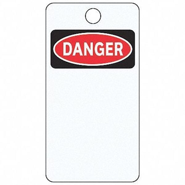 Electromark Danger Tag, 5-3/4 x 3 In, Vinyl, Met, PK25 5012V | Zoro