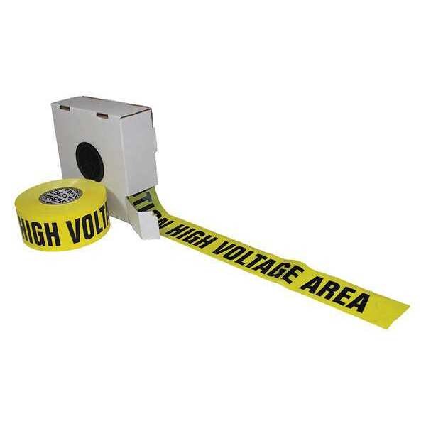 Presco Barricade Tape w/Reel, Yellow/Blk, 1000 ft B3104Y62-200 | Zoro