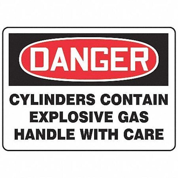 Accuform Danger, Cylinders Contain Explosive Gas Handle With Care, 14 ...