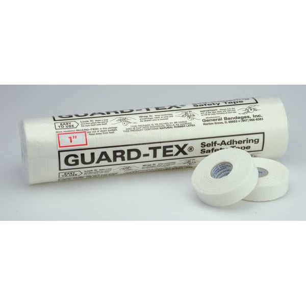 Guard-Tex Safety Tape, White, 1 In. W, 30 yd. L, PK12 41008-1 | Zoro