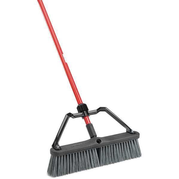 Libman 18 in Sweep Face Push Broom, Gray 826G | Zoro