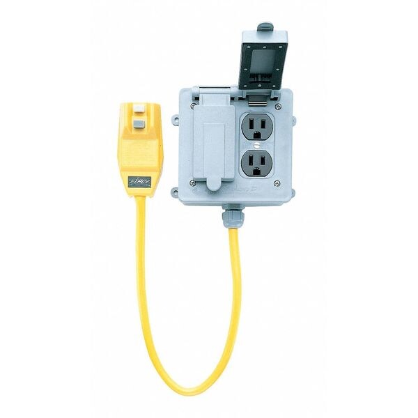 Southwire Plug-In GFCI with Cord, 6 ft., 20A, 5-20P 25080122-3 | Zoro