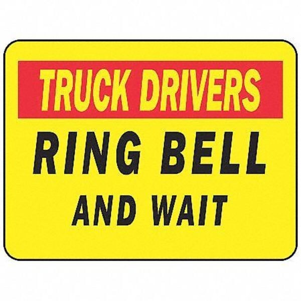 Electromark Truck Drivers Ring Bell And Wait, 14" W x 10" H S1426V10 | Zoro