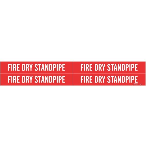 Brady Pipe Mrkr, Fire Dry Stand Pipe, 3/4to2-3/8 7108-4 | Zoro