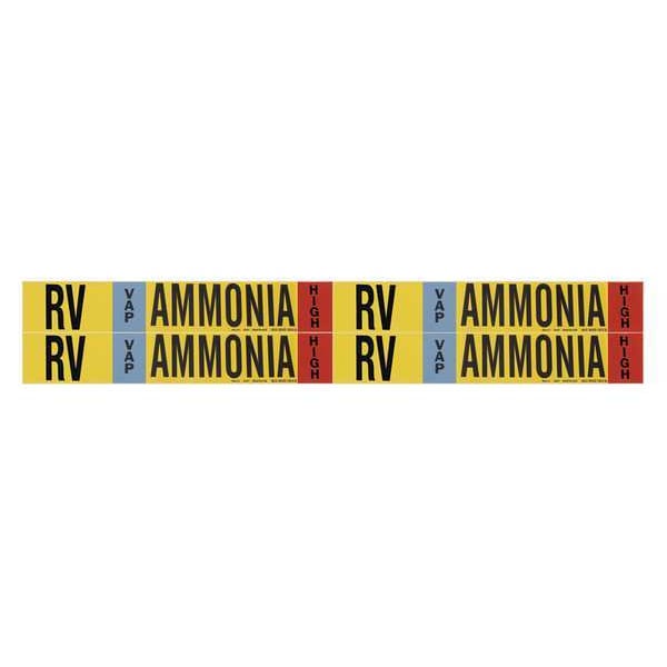 Brady Ammonia Pipe Marker, RV, 1 to 2-1/2In 90437 | Zoro