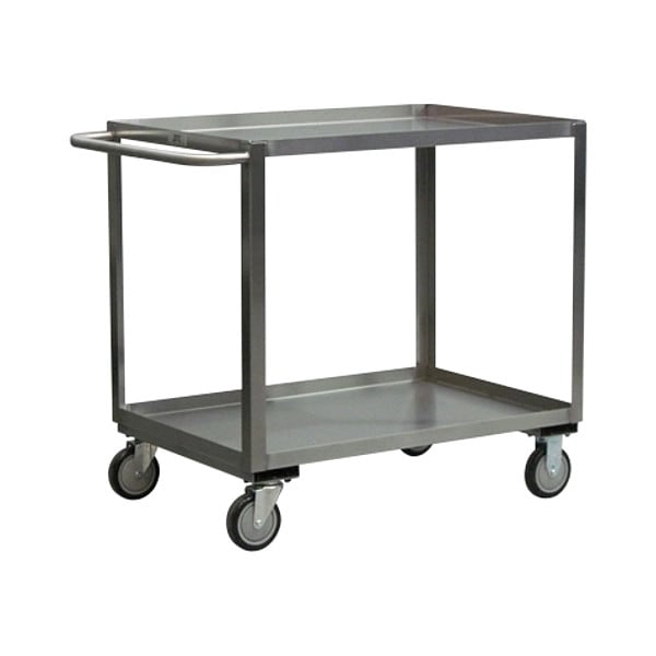 Jamco Corrosion-Resistant Utility Cart with Lipped Metal Shelves ...