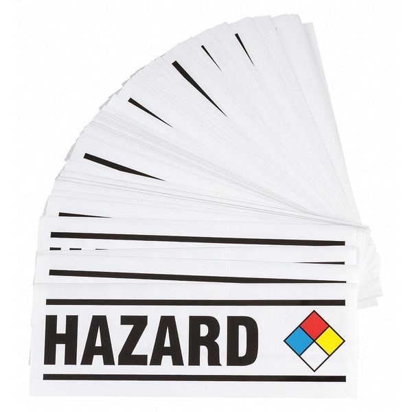 Brady Hazardous Warning Label, PK100 8816 | Zoro