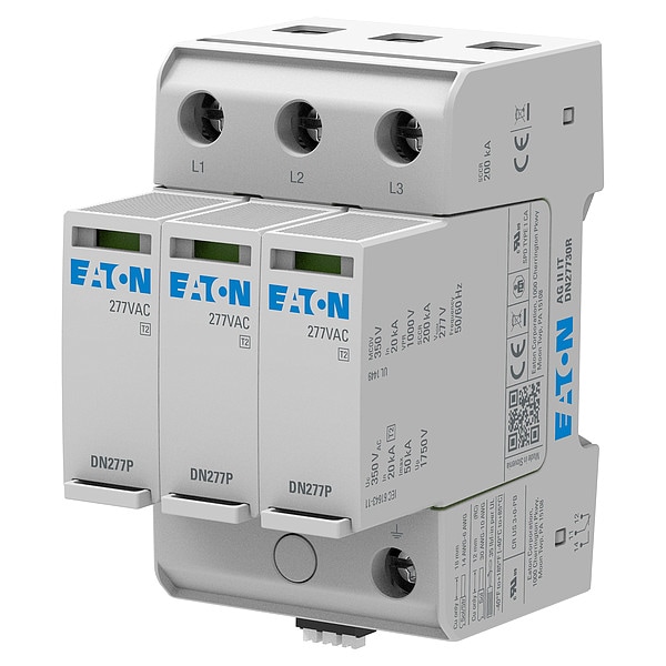 Eaton Surge Protection Device, 3 Phase, 277V, 3 Poles, 3 Wires ...