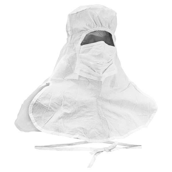 Kimtech Sterile Hood & Mask, Polypropylene, Serged Seam, White, Covers ...