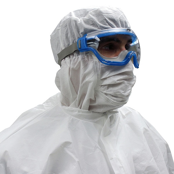 Kimtech Sterile Hood & Mask, Polypropylene, Serged Seam, White, Covers ...