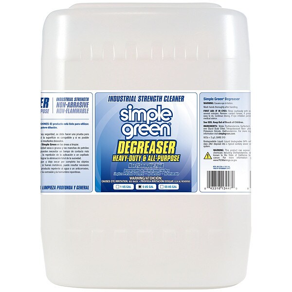 Simple Green Degreaser, 5 gal Pail, Liquid 1900000113445 | Zoro