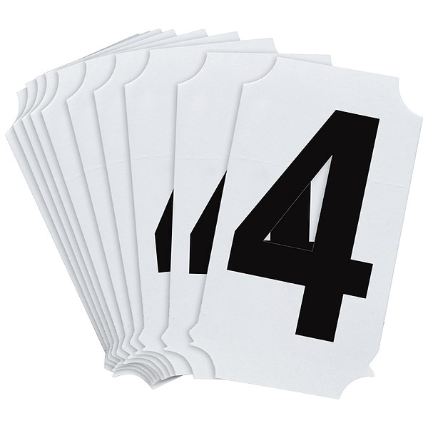 Brady Numbers and Letters Labels, PK 10 8210P-4 | Zoro
