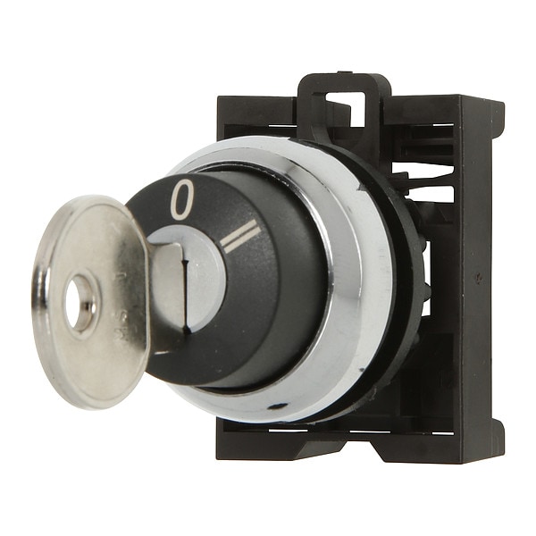 Eaton Keyed Selector Switch, Black, Plastic, 4" H M22-WS3 | Zoro