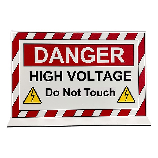 Zing Safety Sign, 6 1/2" H, High Voltage Legend 2649 | Zoro