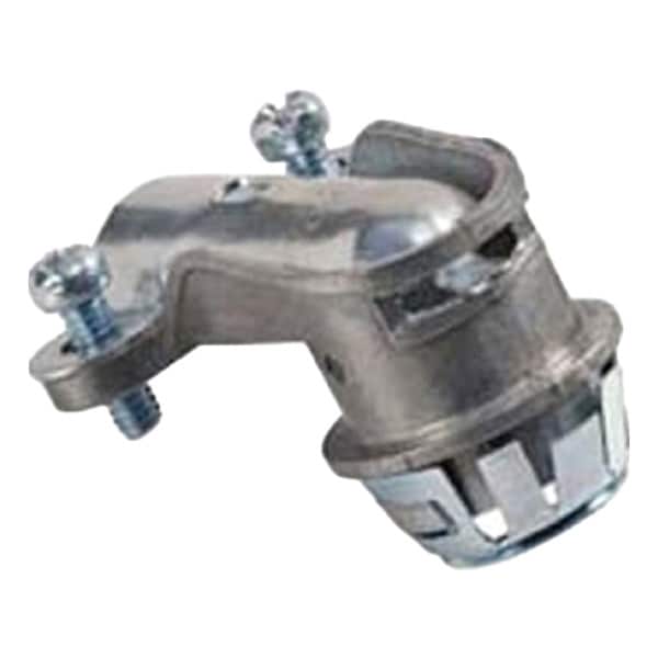 Bridgeport Fittings Flexible MC Connector, 3/8 in, Push-On, Die Cast ...