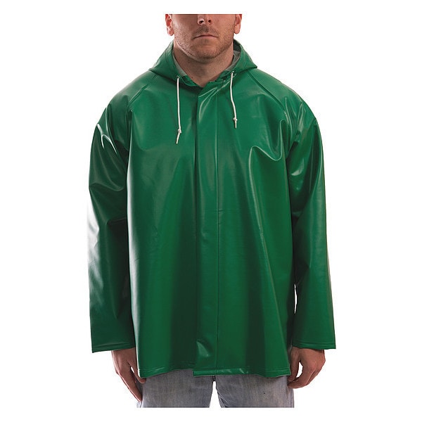 Tingley Safetyflex Flame Resistant Rain Jacket, Green, S J41108 | Zoro