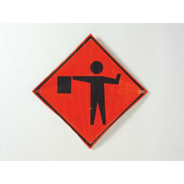 Eastern Metal Signs And Safety Flagger Ahead Traffic Sign, 36 in Height ...
