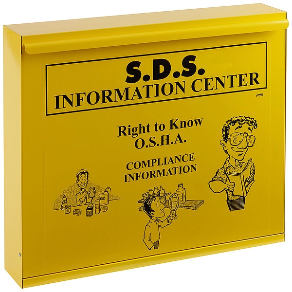 Brady Right to Know Cabinet, MSDS Information Center, 20 Gauge Steel ...