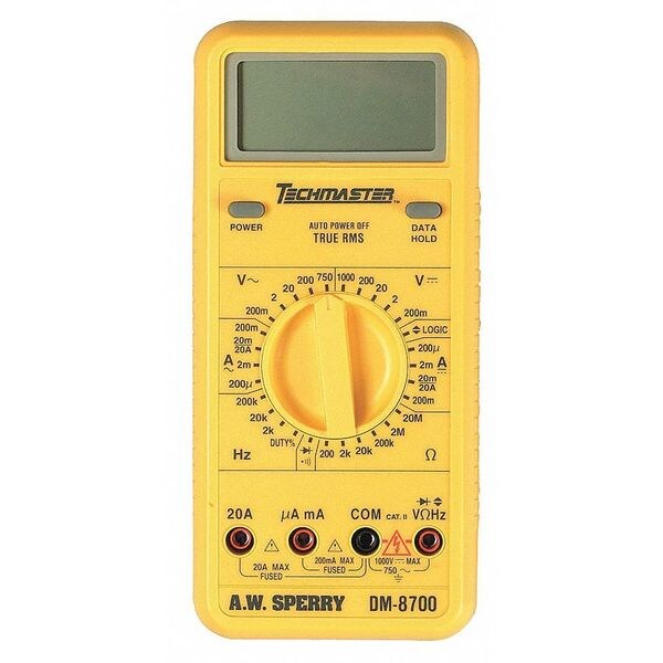 Sperry Instruments Digital Multimeter, 750 Max. AC Volts, 1000 Max. DC ...