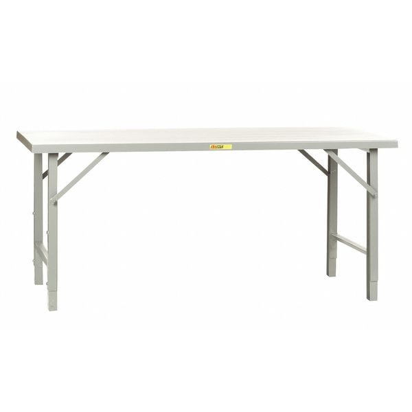 Little Giant Bolted Work Table, Steel, 84 in W, 28 in to 42 in Height ...