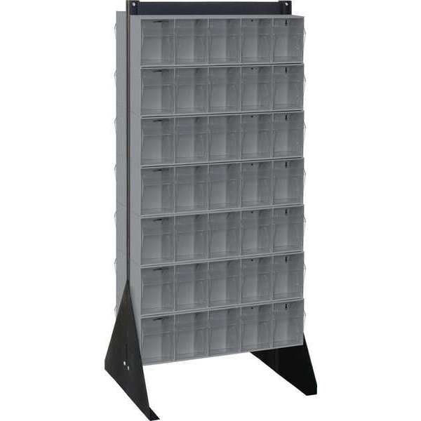 Quantum Storage Systems Steel; Plastic Bin Storage Rack Gray QFS248 ...