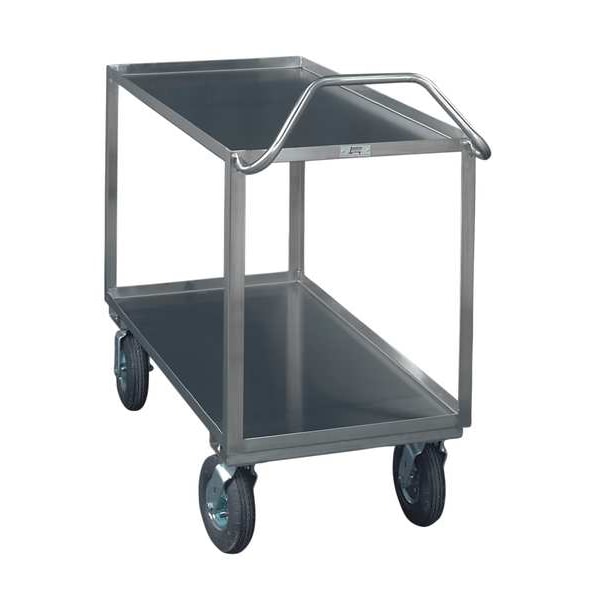 Jamco Corrosion-Resistant Utility Cart with Deep Lipped Metal Shelves ...