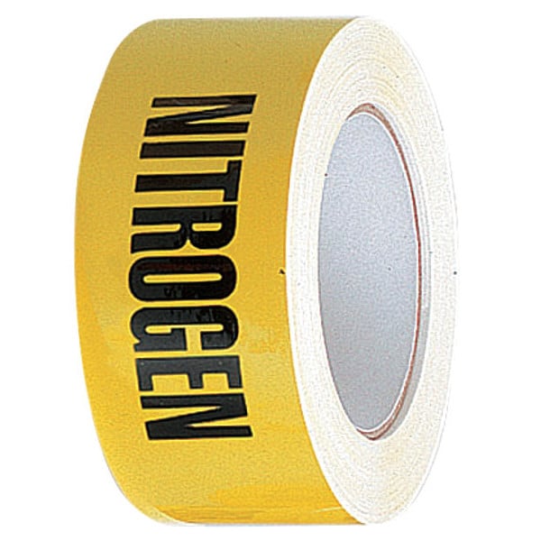 Harris Industries Pipe Marker, Nitrogen, Yellow 2X90FT NITROGEN | Zoro