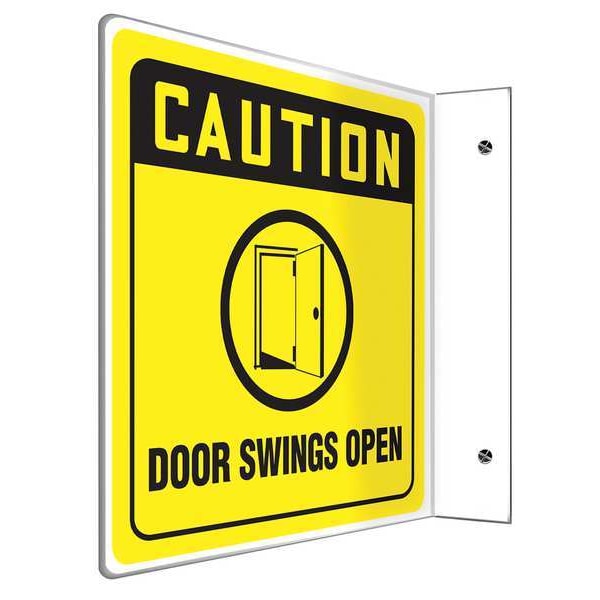 Accuform L-Shape Projection Sign, 8 in Height, 8 in Width, Plastic, L ...