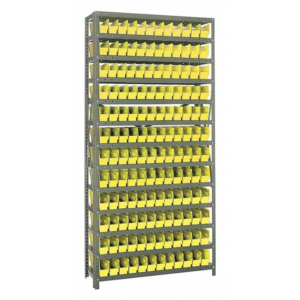 Quantum Storage Systems Steel Bin Shelving, 36" W x 75" H x 12" D, 13 ...