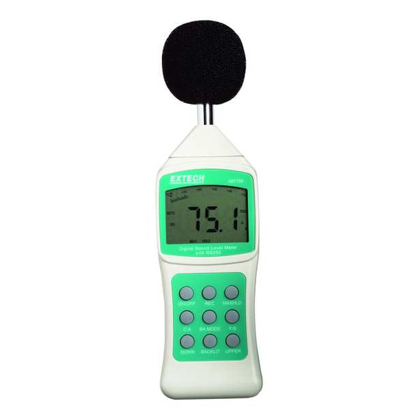 Extech Sound Level Meter, With NIST Cert 407750-NIST | Zoro