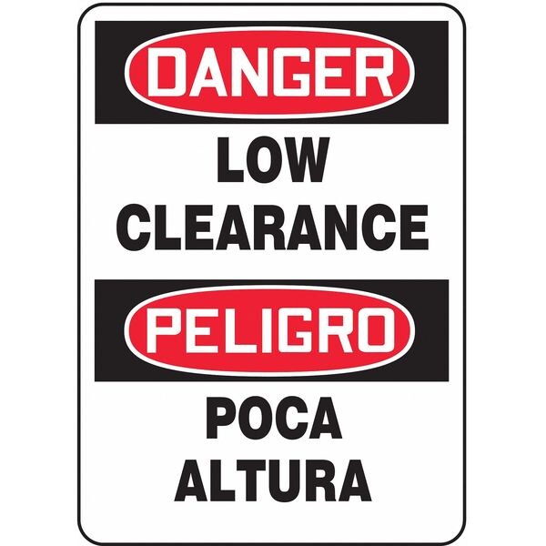 Accuform Spanish-Bilingual Danger Sign, 14\u0022 x 10\u0022, 14" Height ...