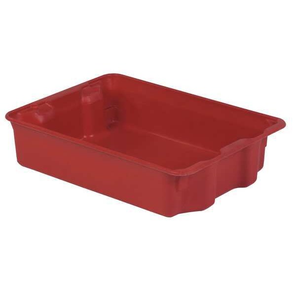 Lewisbins Stack & Nest Bin, Red, Fiberglass Reinforced Polyester, 25 3/ ...