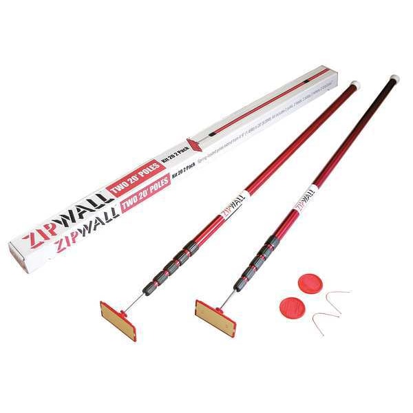 Zipwall KT20 $273.90 ZipWall Pole and Jack Kit, With 2 Poles | Zoro.com